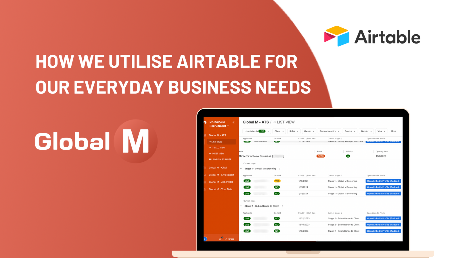 How We Utilise Airtable For Our Recruitment Needs Global M